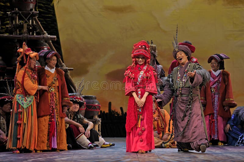 Chinese Qiang Ethnic Dancers Editorial Photography - Image of folk ...