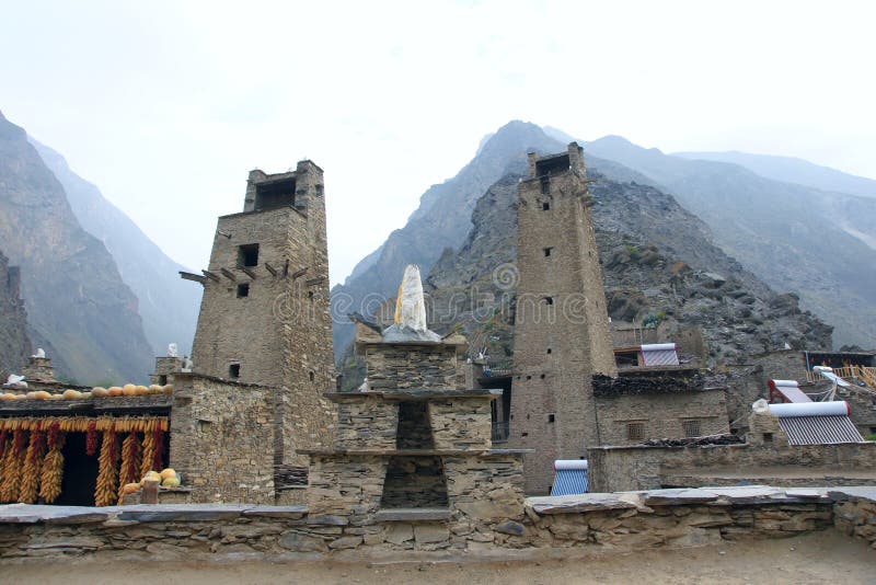 Chinese Qiang Ethnic Minority Tower Stock Image - Image of ancient ...