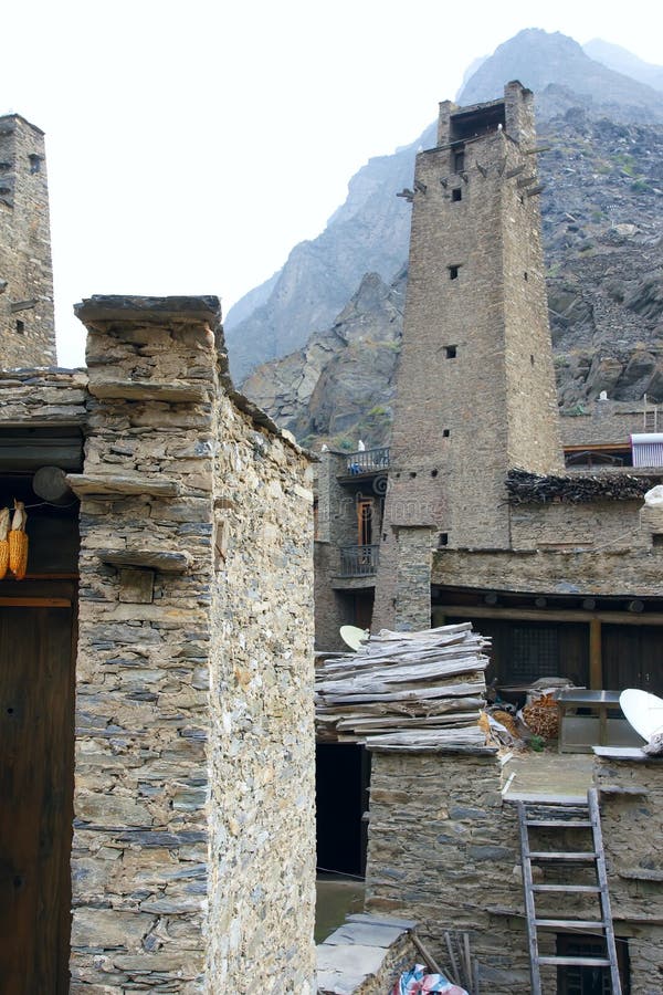 Chinese Qiang Ethnic Minority Tower Stock Image - Image of ethnic ...