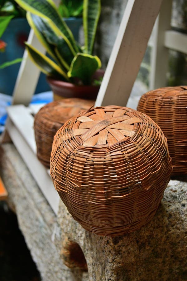 Chinese Rattan Container Small Accessories Stock Image - Image of ...