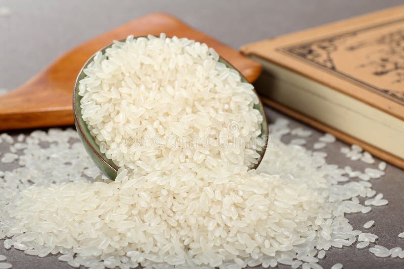 Chinese Raw Grain White Rice Grains Stock Photo - Image of chinese ...