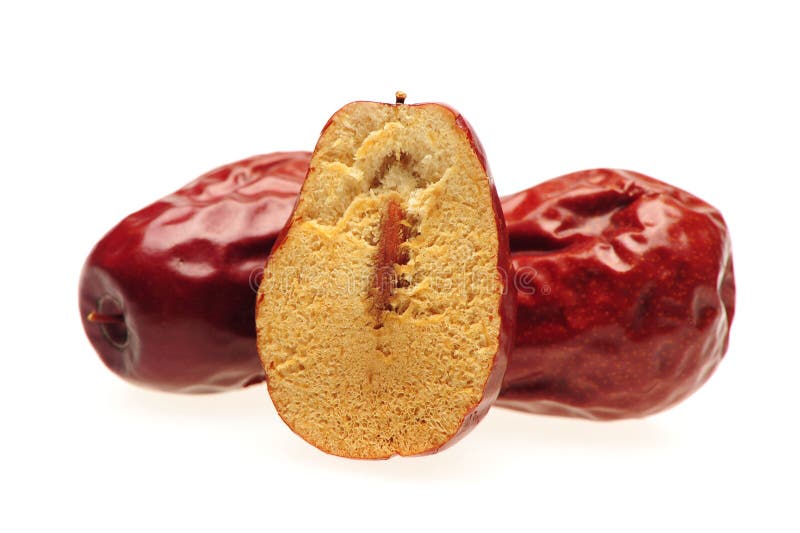 Chinese dates with leaves stock photo. Image of close - 133675804