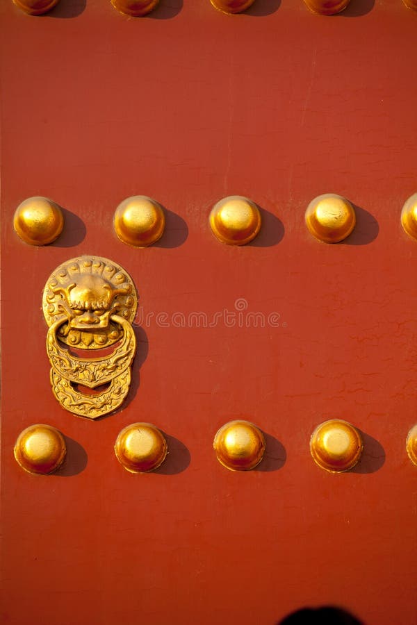 Chinese Red Door stock photo. Image of china, traditional - 22407302