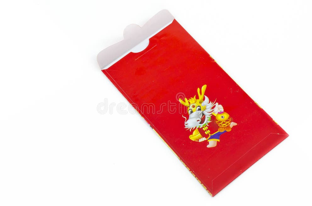 Chinese Red Dragon Envelope Stock Photo - Image of festivity, envelop ...