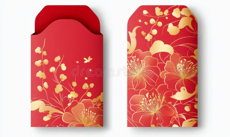 Chinese Red Envelope Template Design, Gift for Holidays, Lunar New Year ...