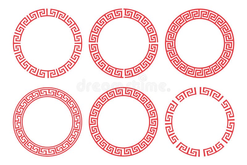 Chinese Red Frame on White Background. Vector Design Stock Vector ...