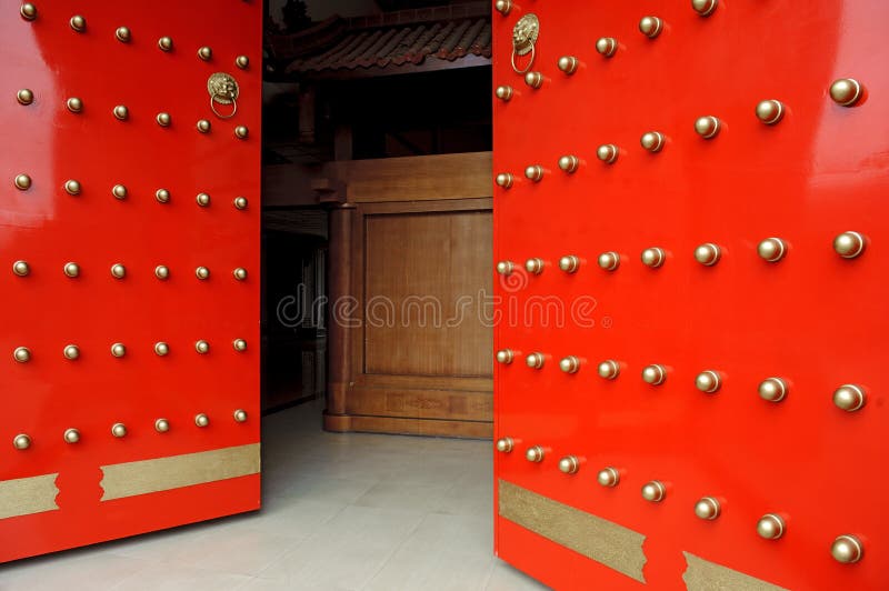 Chinese red gate stock image. Image of eastern, royal - 18388025