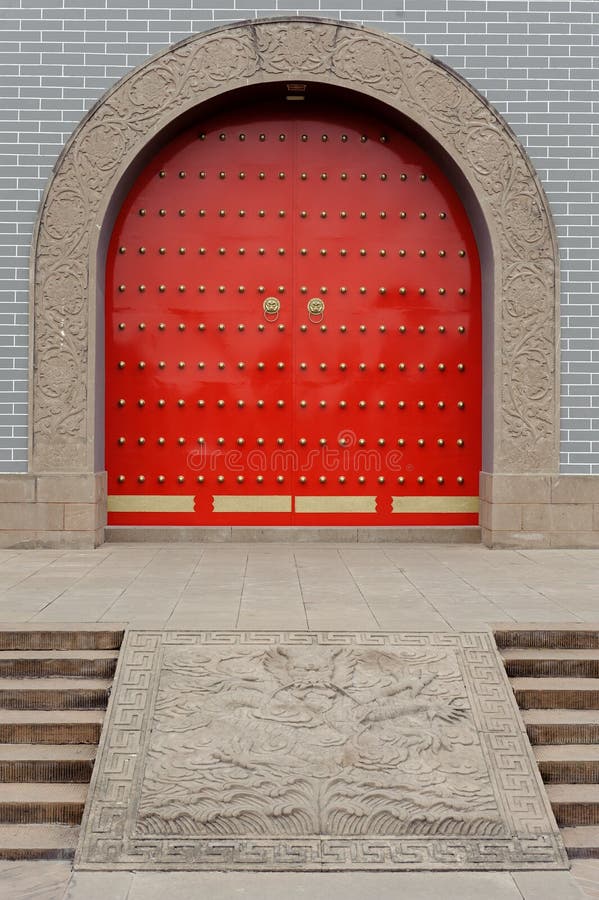 Chinese red gate stock photo. Image of culture, building - 18388036