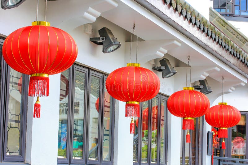 Chinese red lamp stock photo. Image of city, culture - 56809758