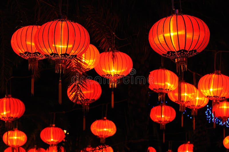 Chinese red lanterns stock image. Image of asian, classic - 12492245
