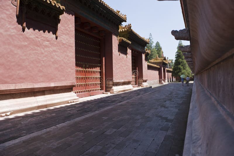 Chinese red walls stock photo. Image of architecture - 28270620