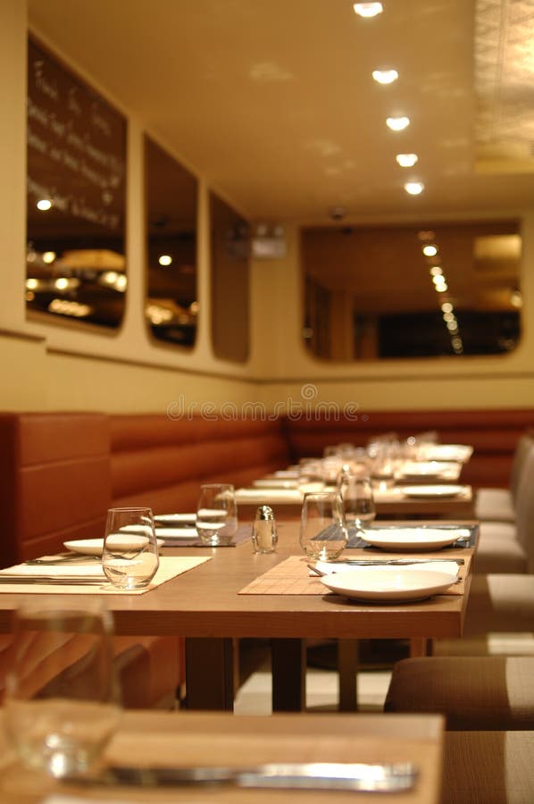 Horizontal Restaurant Interior Stock Image - Image of restaurant, black ...