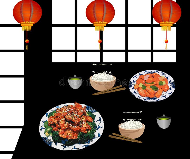Chinese Restaurant stock vector. Illustration of asian - 71801822