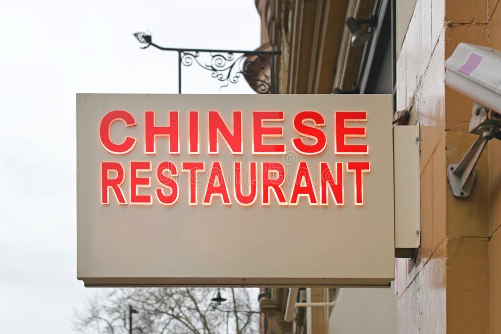 Chinese Restaurant Sign stock photo. Image of food, neons - 77162670