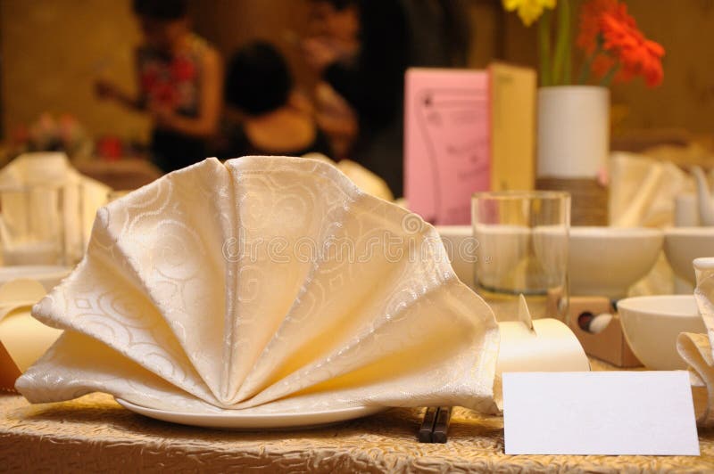 Chinese Restaurant Table Set Up Stock Photo - Image of plates, dine ...