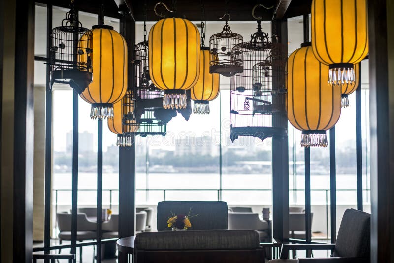 Traditional Chinese Restaurant Stock Image - Image of town, symmetrical ...