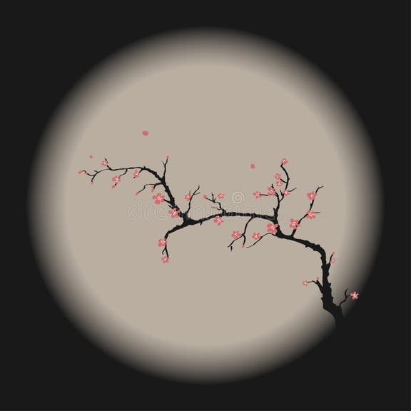 Chinese Retro Style Wintersweet Artwork Design Stock Vector ...