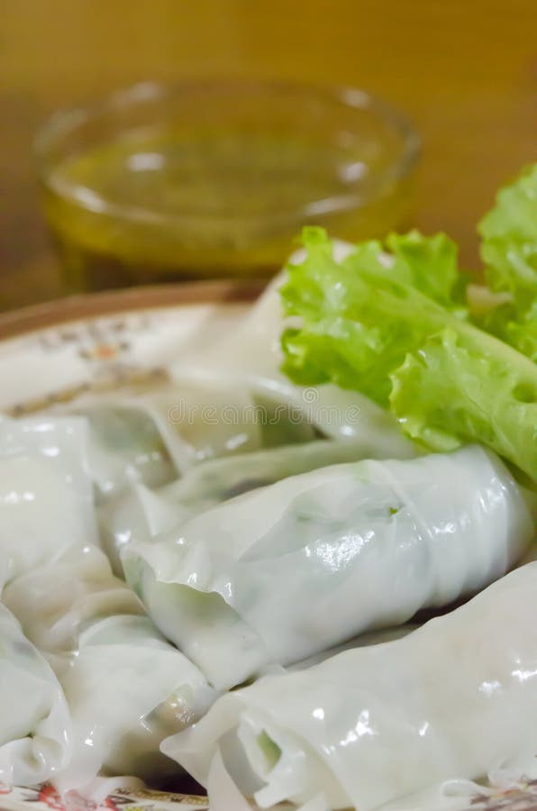 Chinese rice noodle roll stock image. Image of chili - 31671793