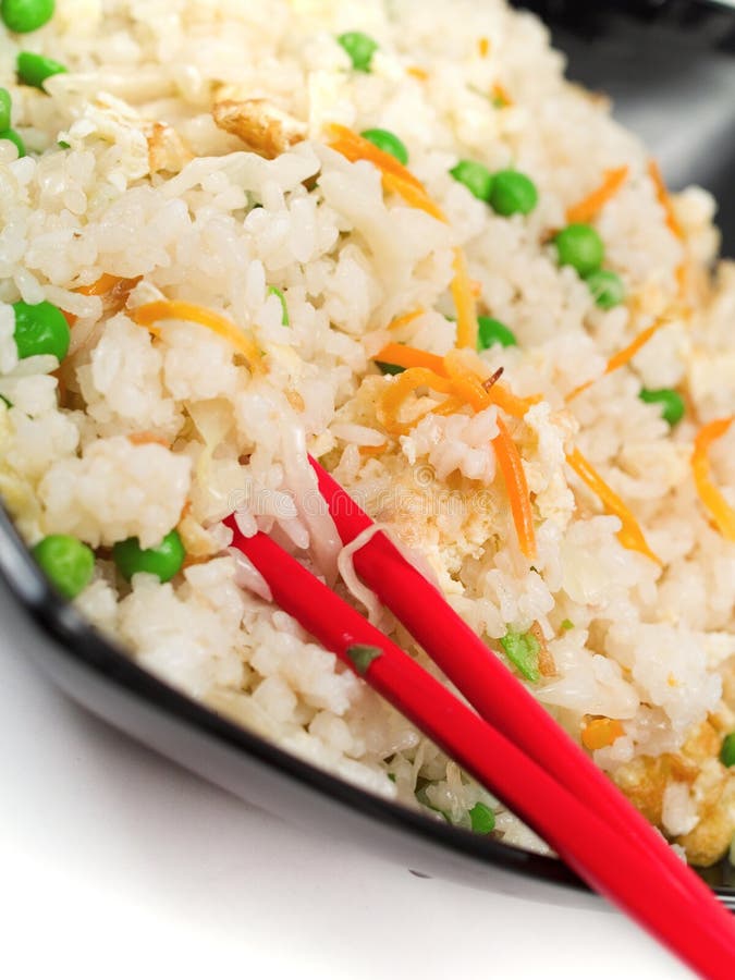 Chinese Rice with Vegetables Stock Photo - Image of dishware, fried ...