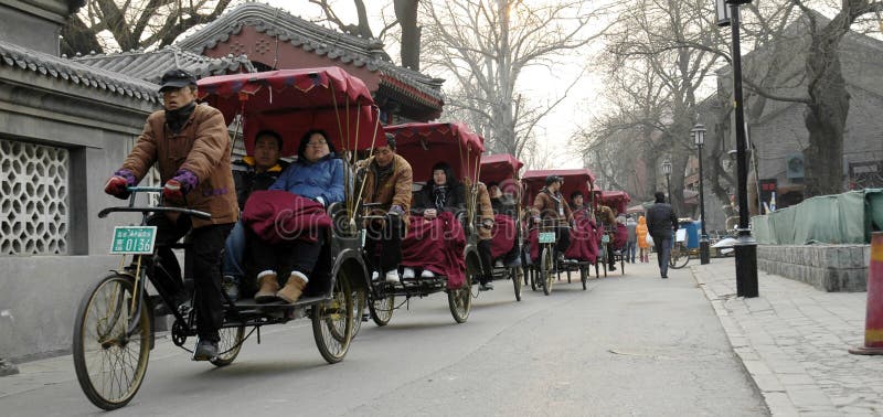 Cycle rickshaw stock photo. Image of china, road, asia - 5803618
