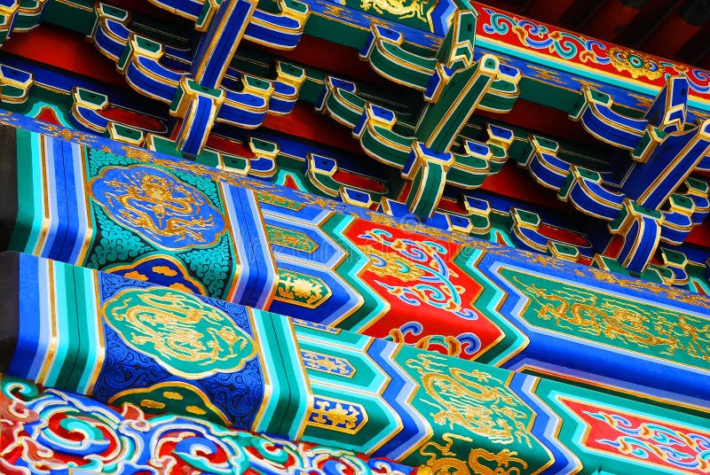 Blue Chinese Roof Tiles stock image. Image of historic - 5470799