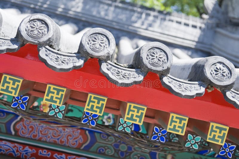 Chinese roof edging stock image. Image of house, colourful - 28272945