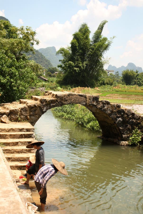 Chinese Rural Scene in Yangshuo Editorial Photography - Image of ...