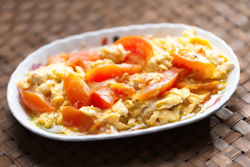 Chinese Scambled Tomato Egg Stock Image - Image of asian, scrambled ...