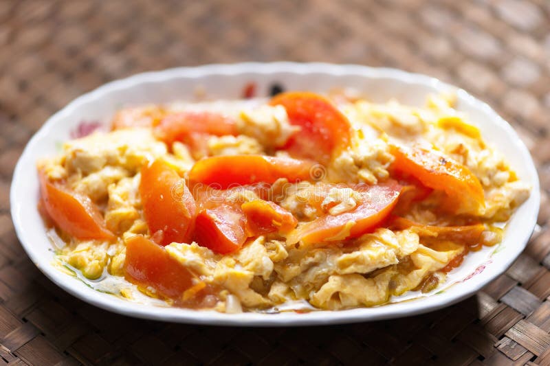 Chinese Scambled Tomato Egg Stock Image - Image of favorite, soft ...