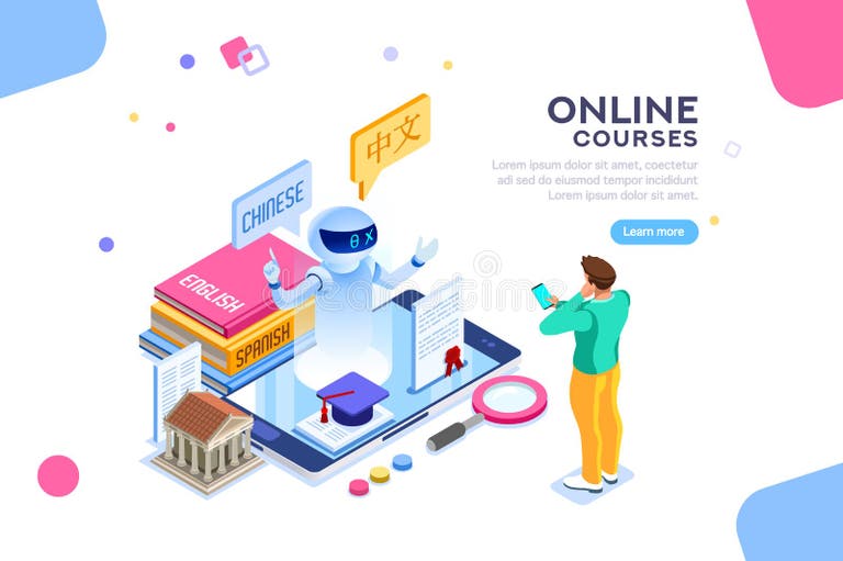 Online Language Lesson Stock Illustrations – 6,447 Online Language ...