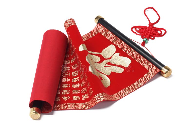 Chinese Scroll stock image. Image of auspicious, oriental - 33523921