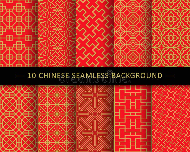 Chinese Seamless Background Pattern Collection 05 Stock Vector ...