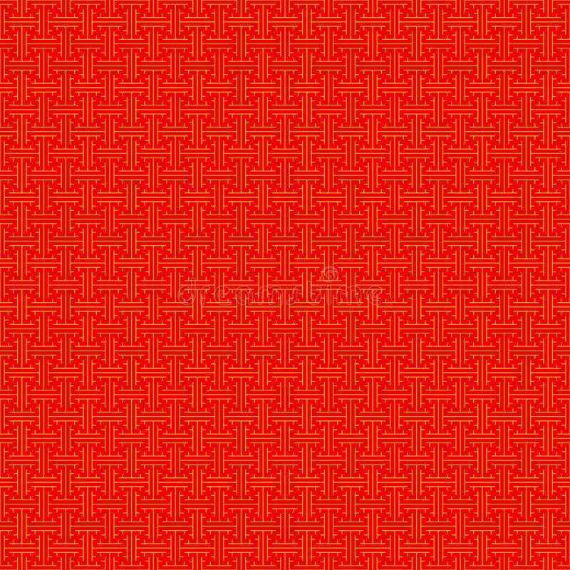 Chinese Seamless Pattern with Frame and Shadow. Red and Golden Chinese ...
