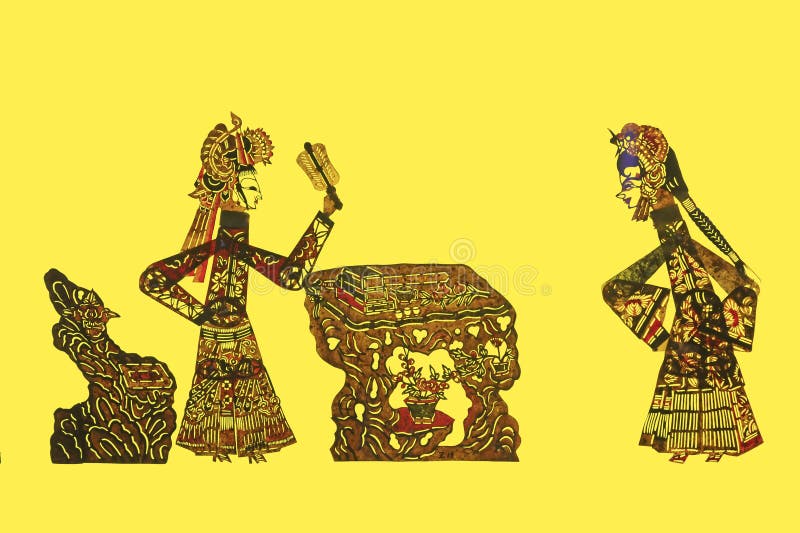 Chinese Shadow Puppets Prop Stock Illustration - Illustration of rare ...