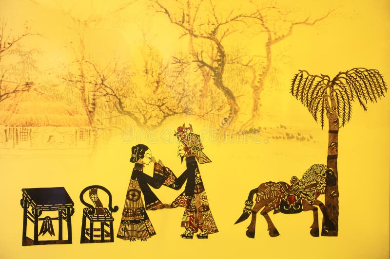 Chinese Shadow Puppets Prop Stock Illustration - Illustration of ...