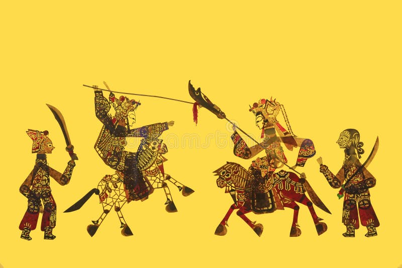 Chinese Shadow Puppets Prop Stock Illustration - Illustration of ...