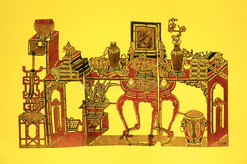 Chinese Shadow Puppets Prop Stock Image - Image of design, crafts ...