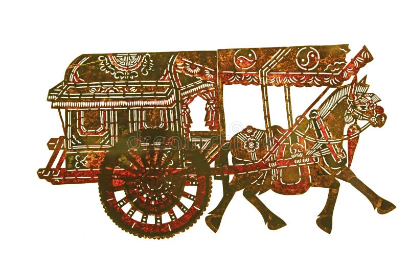 Chinese Shadow Puppets Prop Stock Photo - Image of vehicle, decoration ...