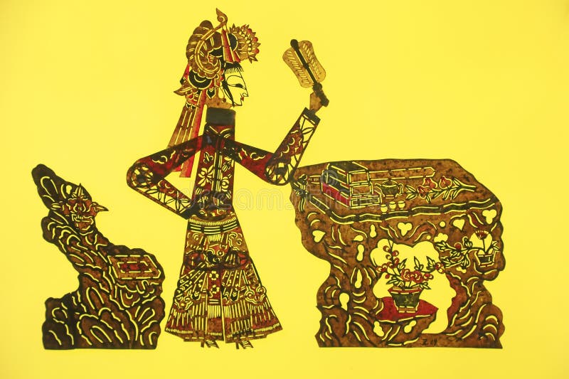 Chinese Shadow Puppets Prop Stock Illustration - Illustration of ...
