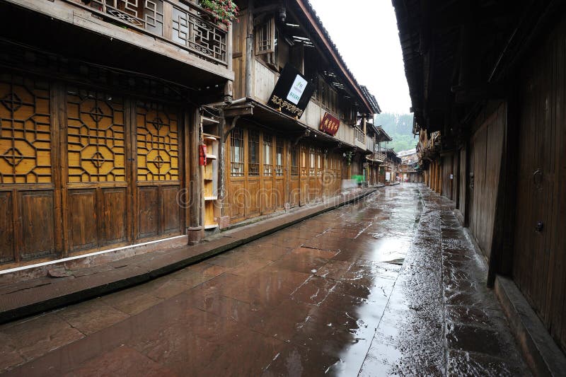 Chinese shangli old town editorial image. Image of design - 26611225