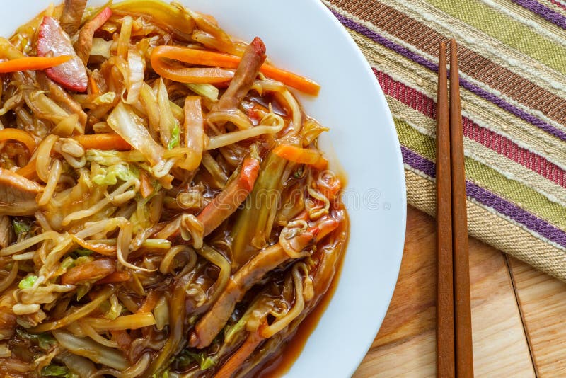 Chinese Shredded Pork Peking Style Stock Photo - Image of sauteed, food ...