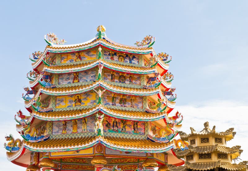 Chinese Shrine, a Beautiful Chinese Temple. Stock Photo - Image of ...
