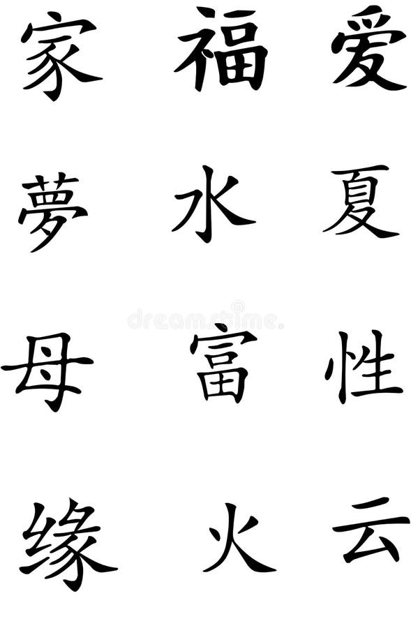 Chinese signs C stock illustration. Illustration of chinese - 23836659