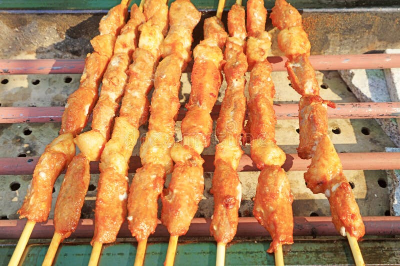 Chinese snacks meat string stock image. Image of mutton - 384352113