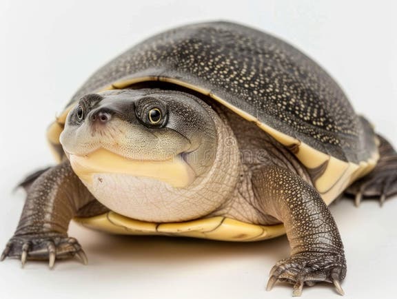 Chinese Softshell Turtle Displays Unique Leathery Shell and Gentle ...
