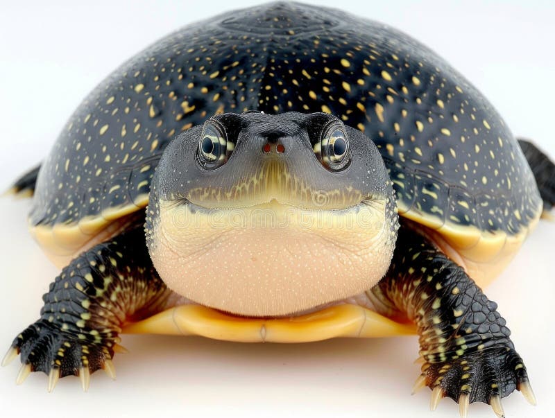 Chinese Softshell Turtle Lies Comfortably on a Soft Surface Showcasing ...