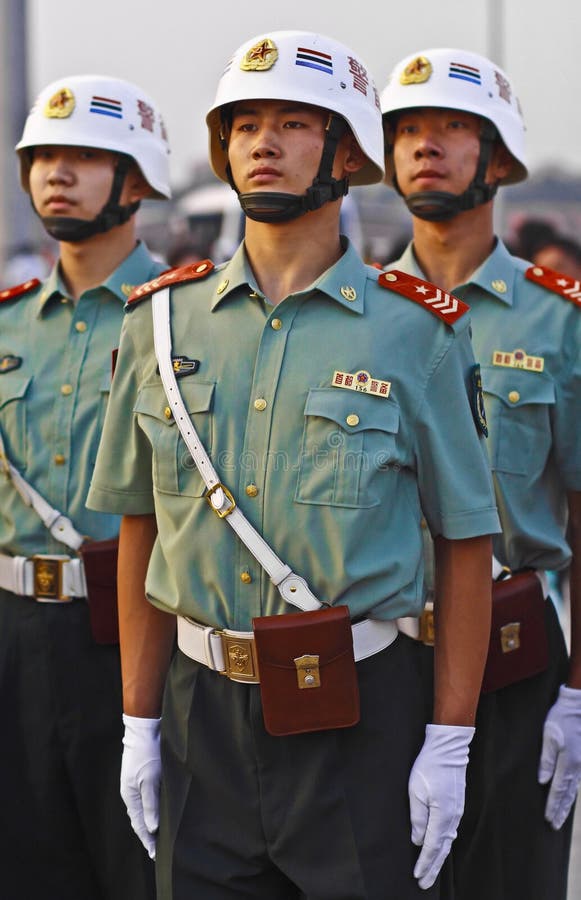 Beijing, China: Soldiers in Tian Anmen Square Editorial Stock Image ...