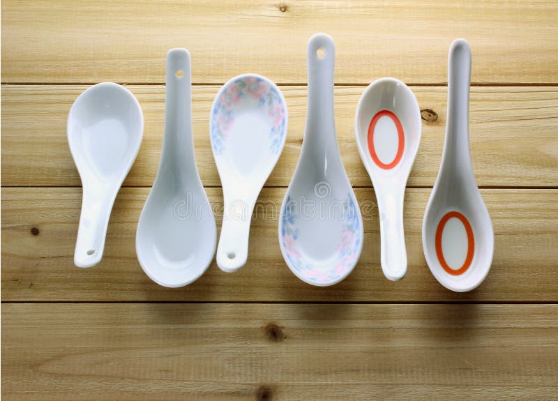 Chinese Soup Spoons stock photo. Image of dinnerware - 74027038