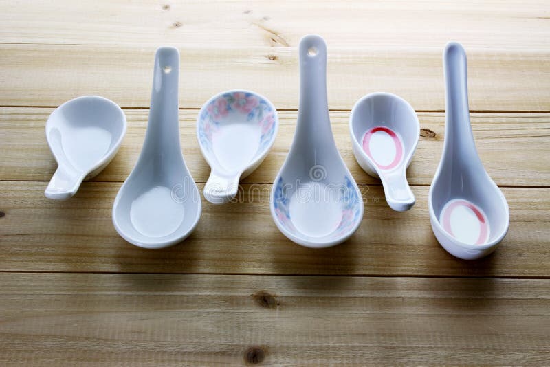 Chinese Soup Spoons stock photo. Image of china, spoons - 76395850