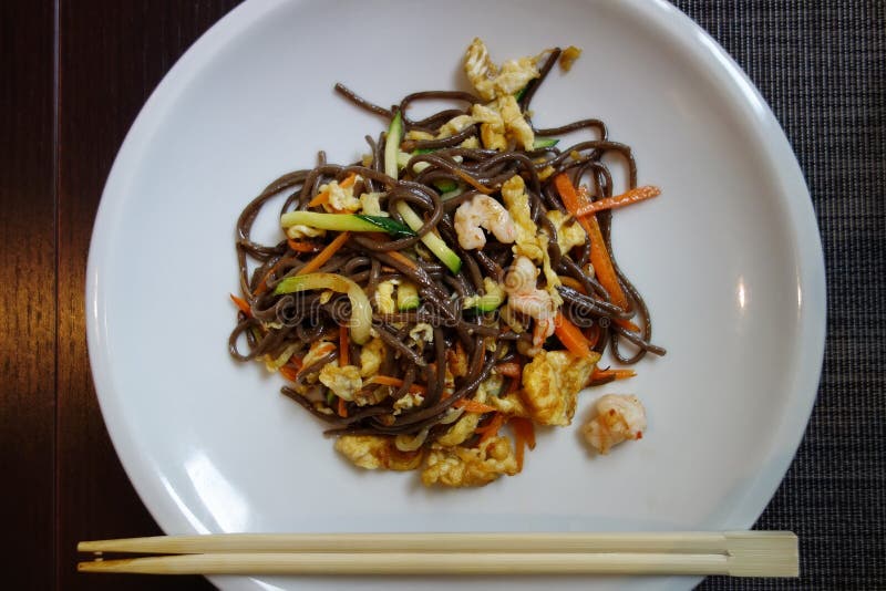 Chinese spaghetti dish stock image. Image of chopstick - 56389873